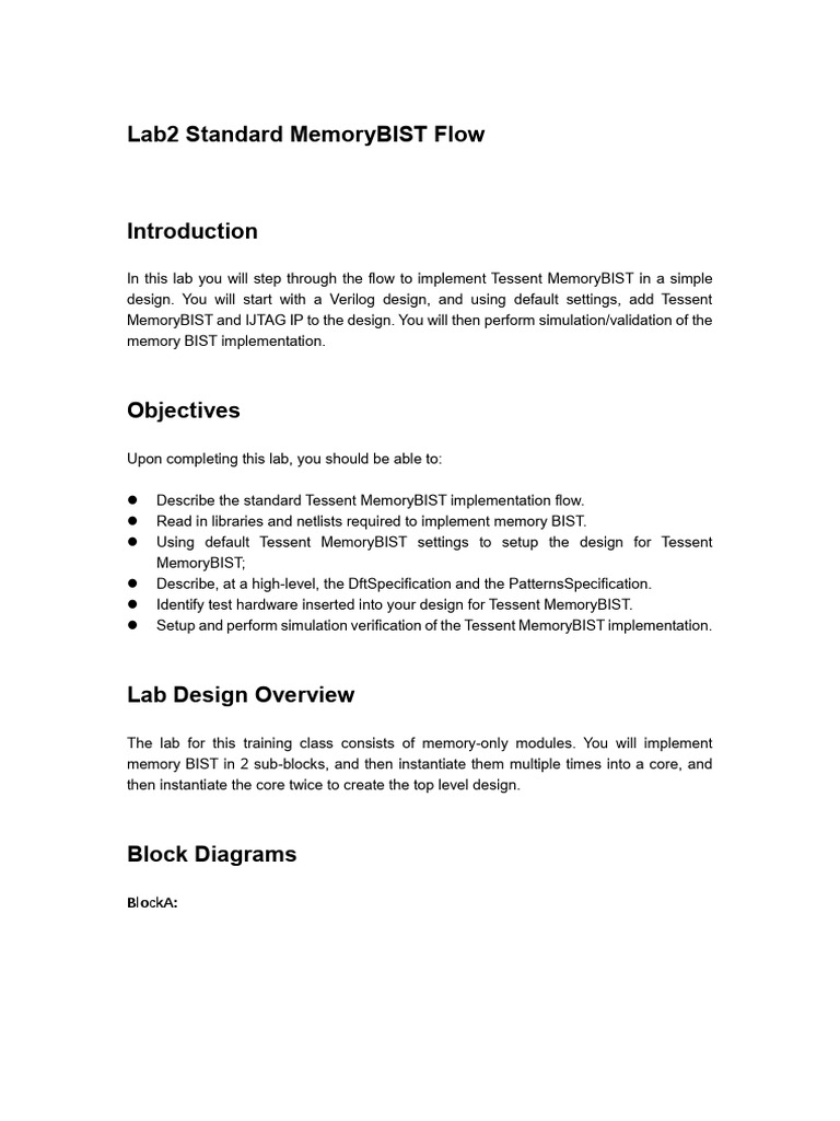 Tessent MemoryBIST User Manual | PDF | Software Engineering | Computer ...