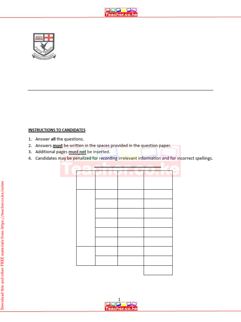2022 Maranda Mock 231 BIOLOGY P2 QS Teacher - Co .Ke | PDF | Biology
