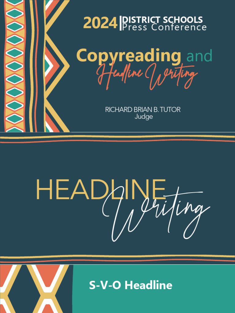 Copyreading and Headline Writing Guide | PDF | Orthography | Publishing