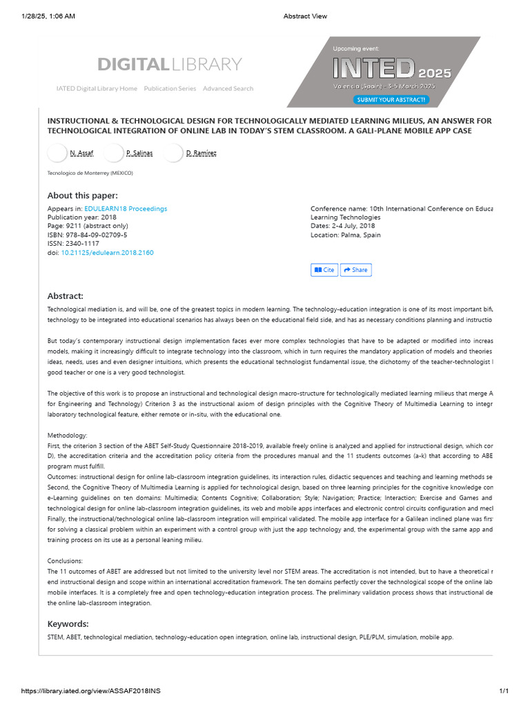 Digital: Library | PDF | Instructional Design | Educational Technology