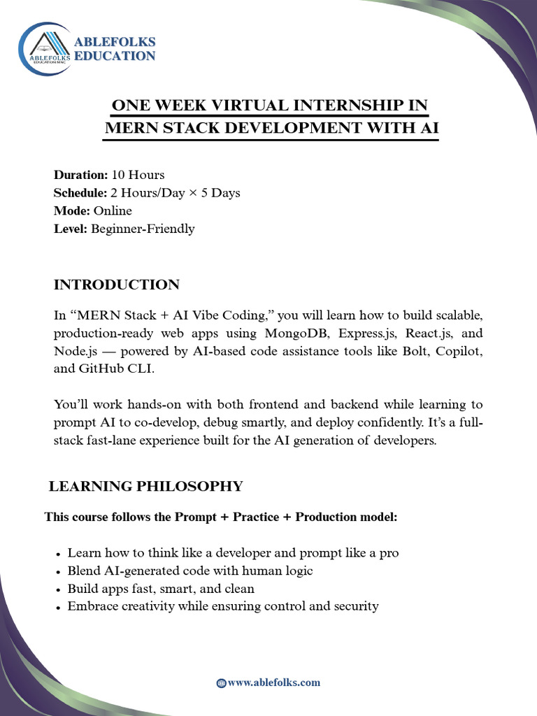 MERN Stack Development With AI | PDF | Computer Engineering | Computer Science