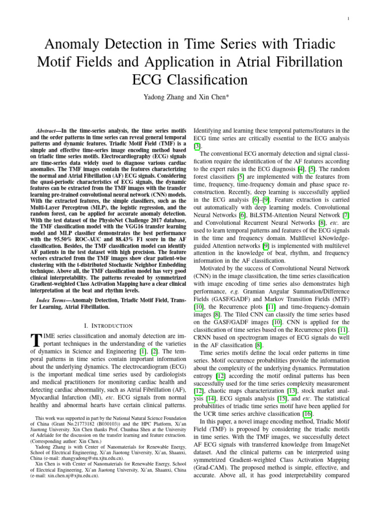 Anomaly Detection in Time Series With Triadic Motif Fields and ...
