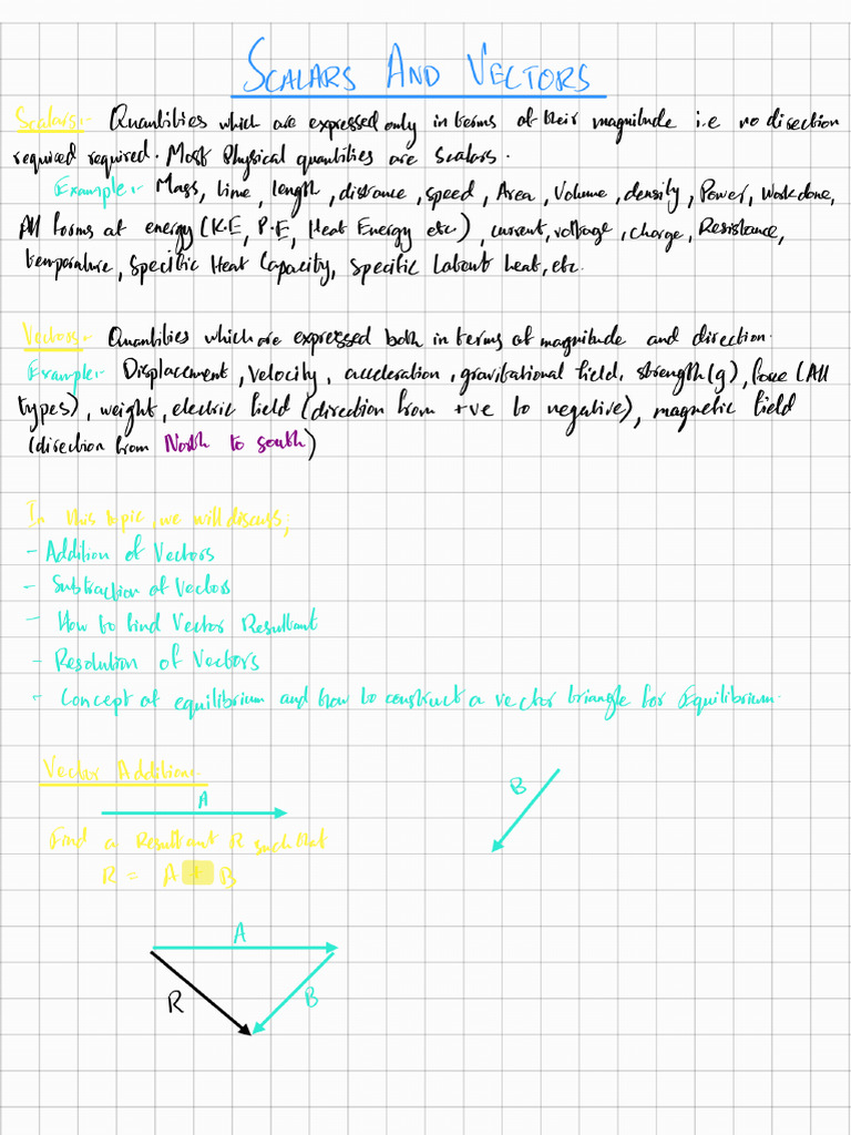 Scalars and Vectors 221022 065706 | PDF