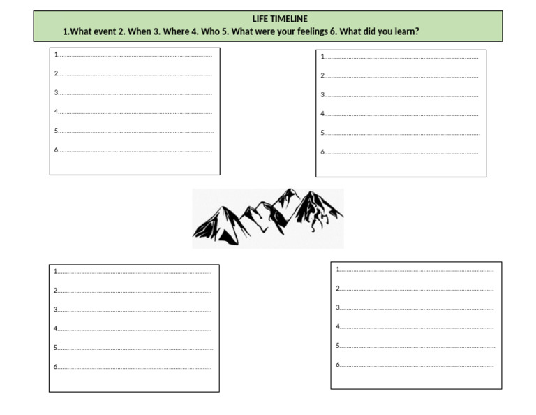 Life Timeline Worksheet | PDF