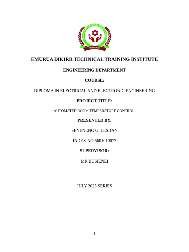 Seneneng G Leshan Elctrical Project | PDF | Automation | Microcontroller