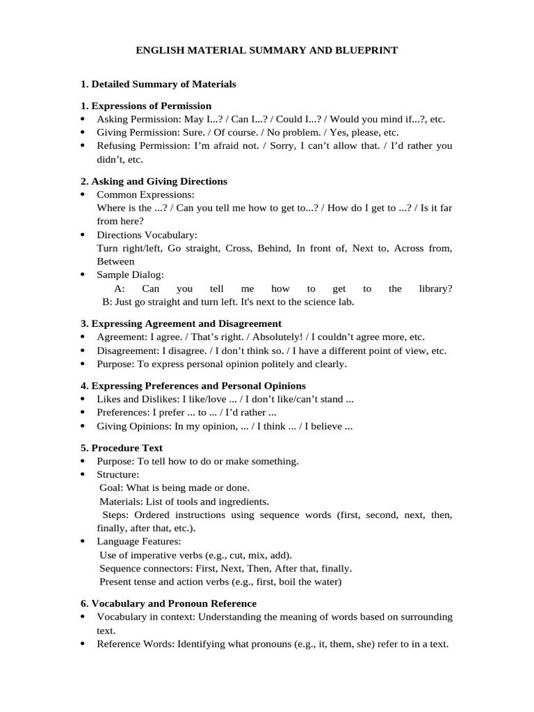 English Material Summary and Bluepri | PDF | Syntax | Language Families
