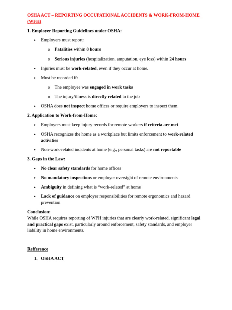Osha Act | PDF
