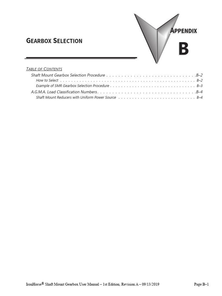 Gearbox Selection Guide for SMR | PDF | Belt (Mechanical) | Mechanical ...