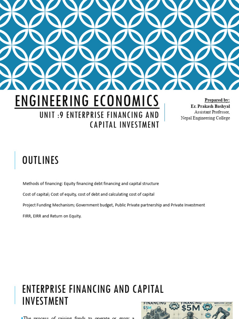 Unit 9 - Enterprise Financing and Capital Investment (2) 2 | PDF | Cost ...
