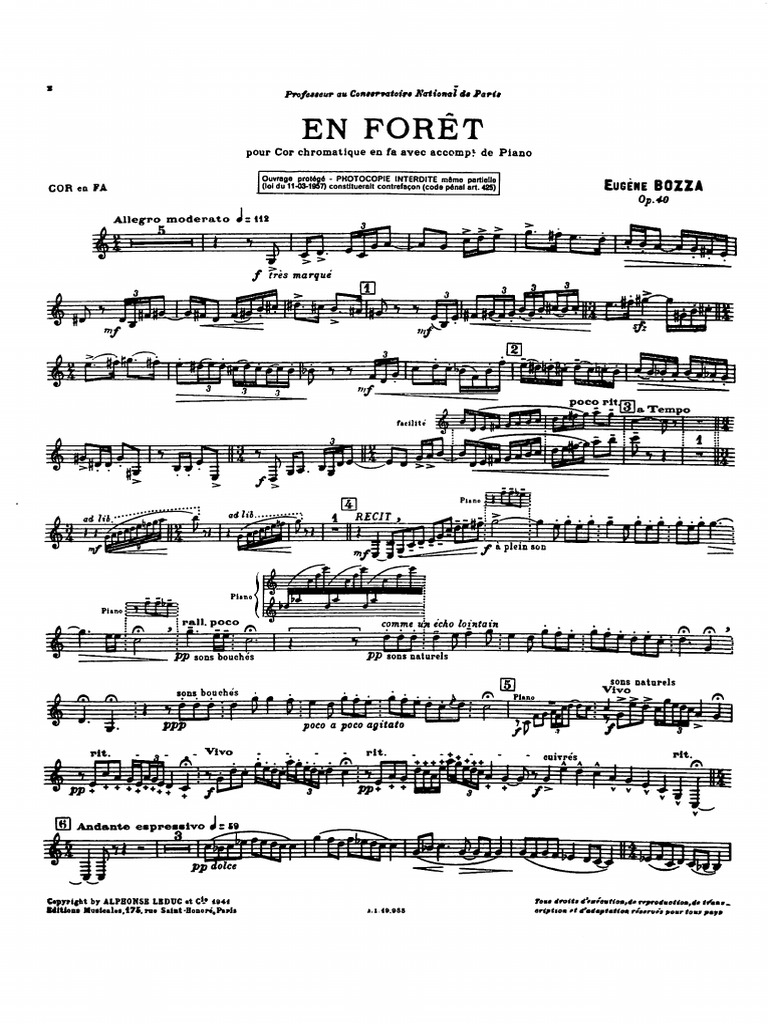 En Foret - E. Bozza | PDF