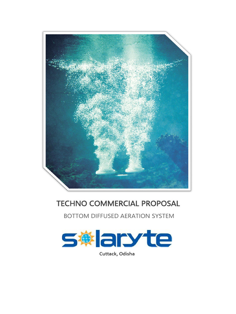 Techno Commercial Proposal - Bottom Diffused Aeration System | PDF | Litre | Parts Per Notation