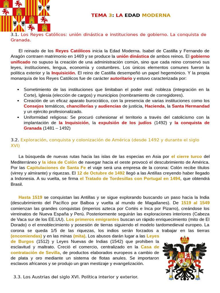 Historia de la Edad Moderna en España | PDF | Imperio español | Casa de ...