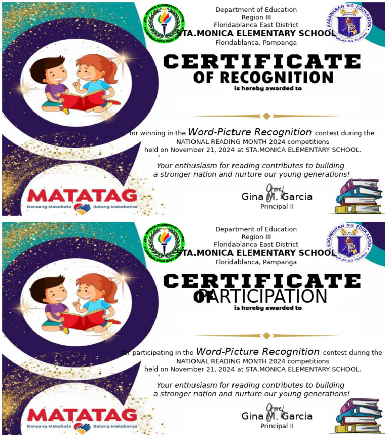 National Reading Month Certificate | PDF
