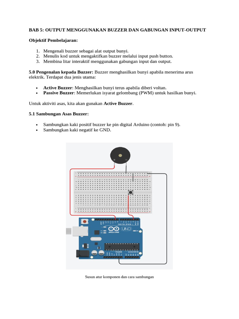 Bab 5 Output Menggunakan Buzzer Dan Gabungan Input-Output | PDF