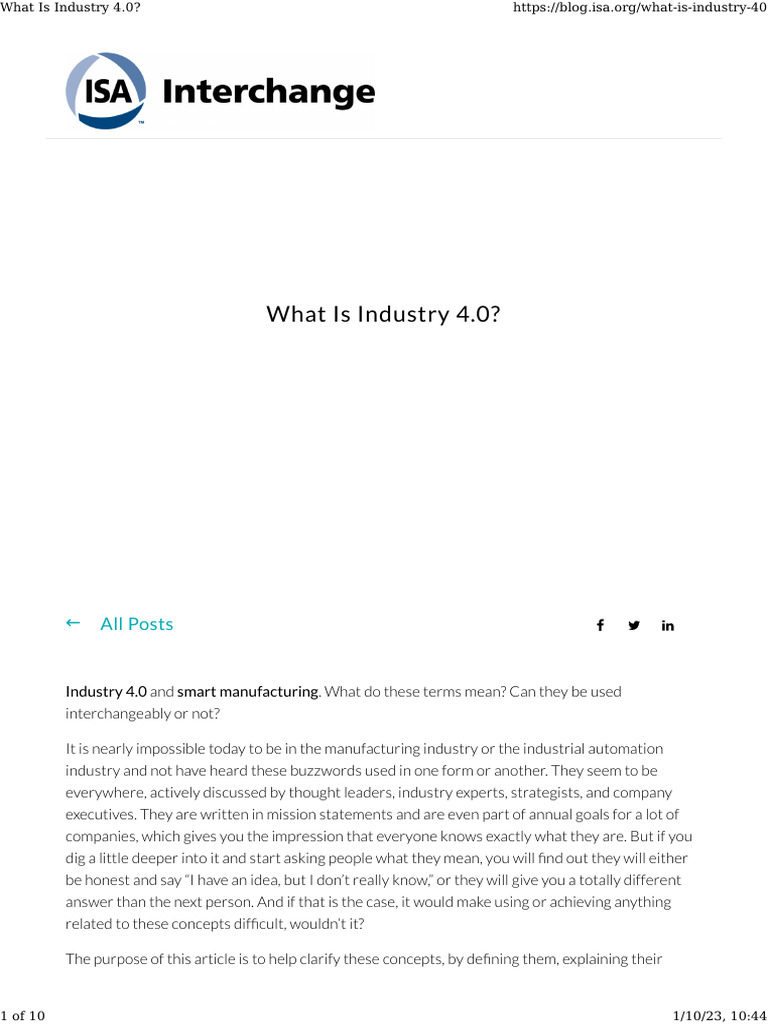 Understanding Industry 4.0 Concepts | PDF | Internet Of Things