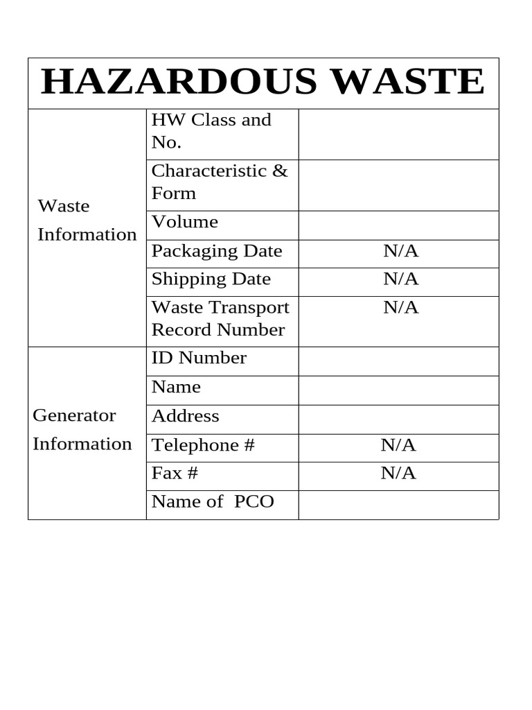 Haz Waste Label | PDF