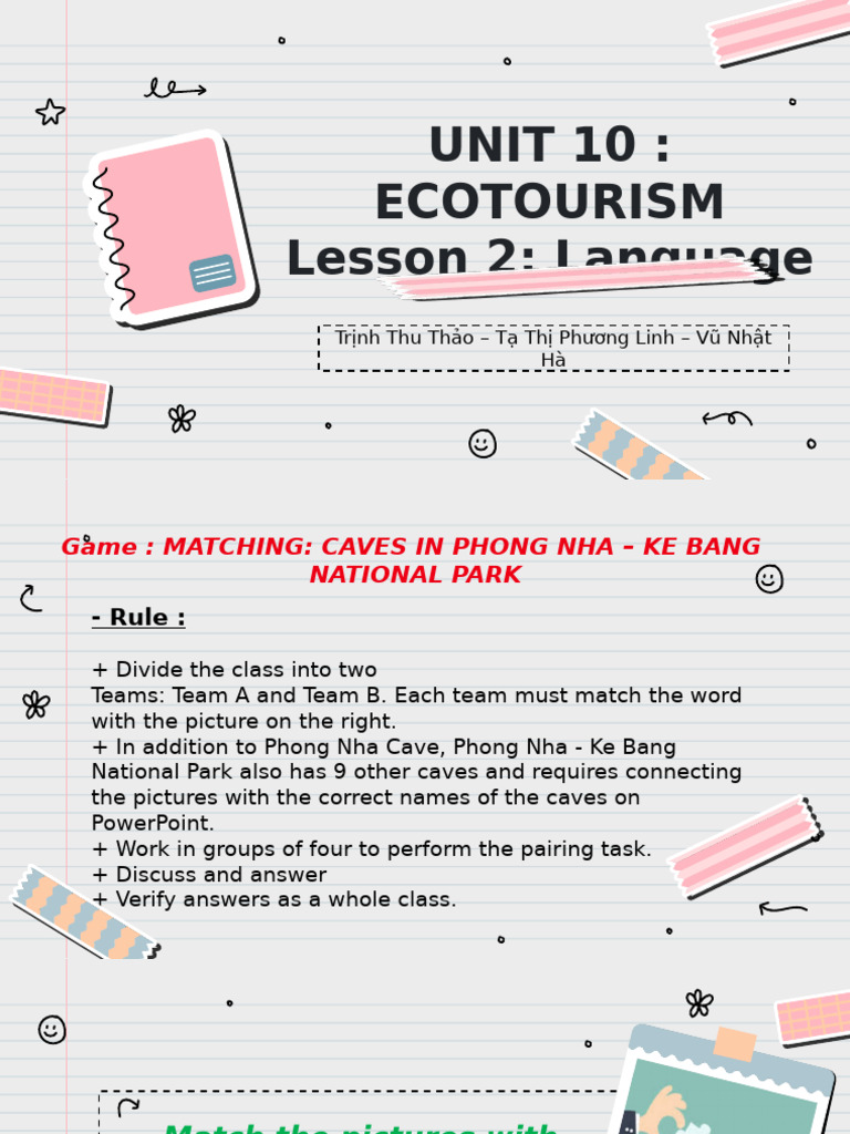 Unit 10 Ecotourism - Lesson 2 - Languge | PDF | Grammar | Human ...