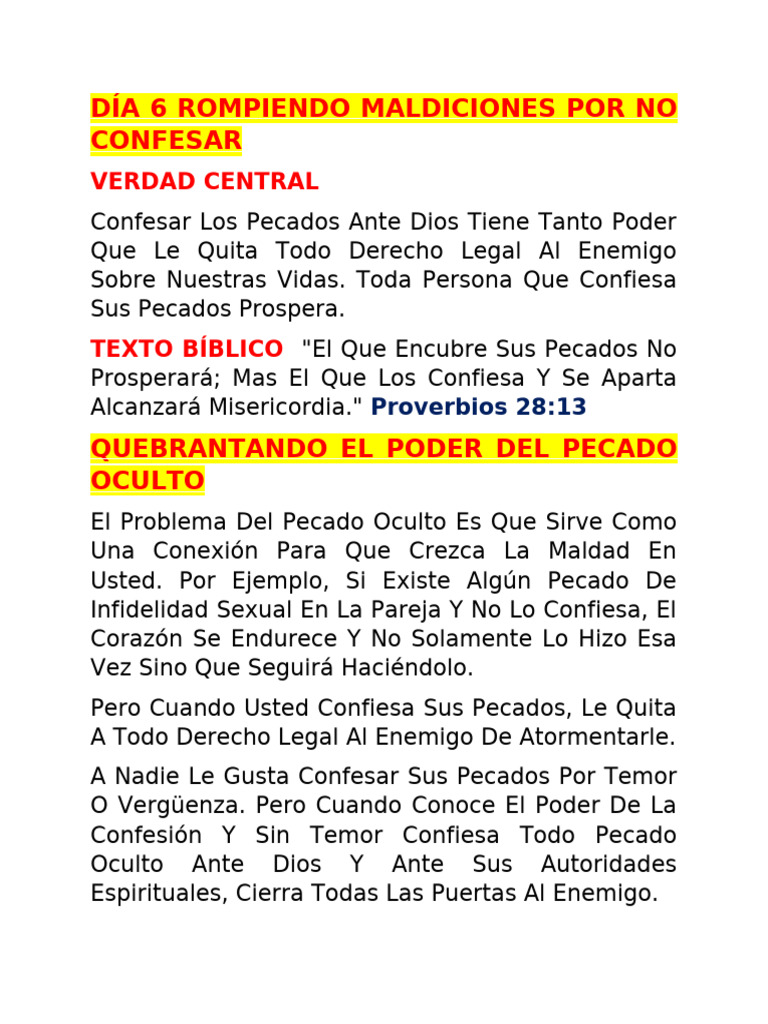 Día 6 Quebrantando | PDF | Pecado | Lujuria