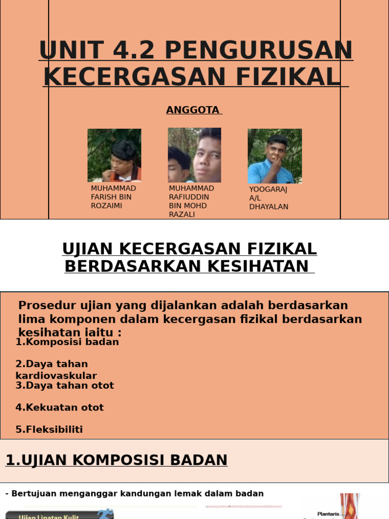 Sains Sukan B.4.2 Pengukuran Ergasan Fizikal. | PDF