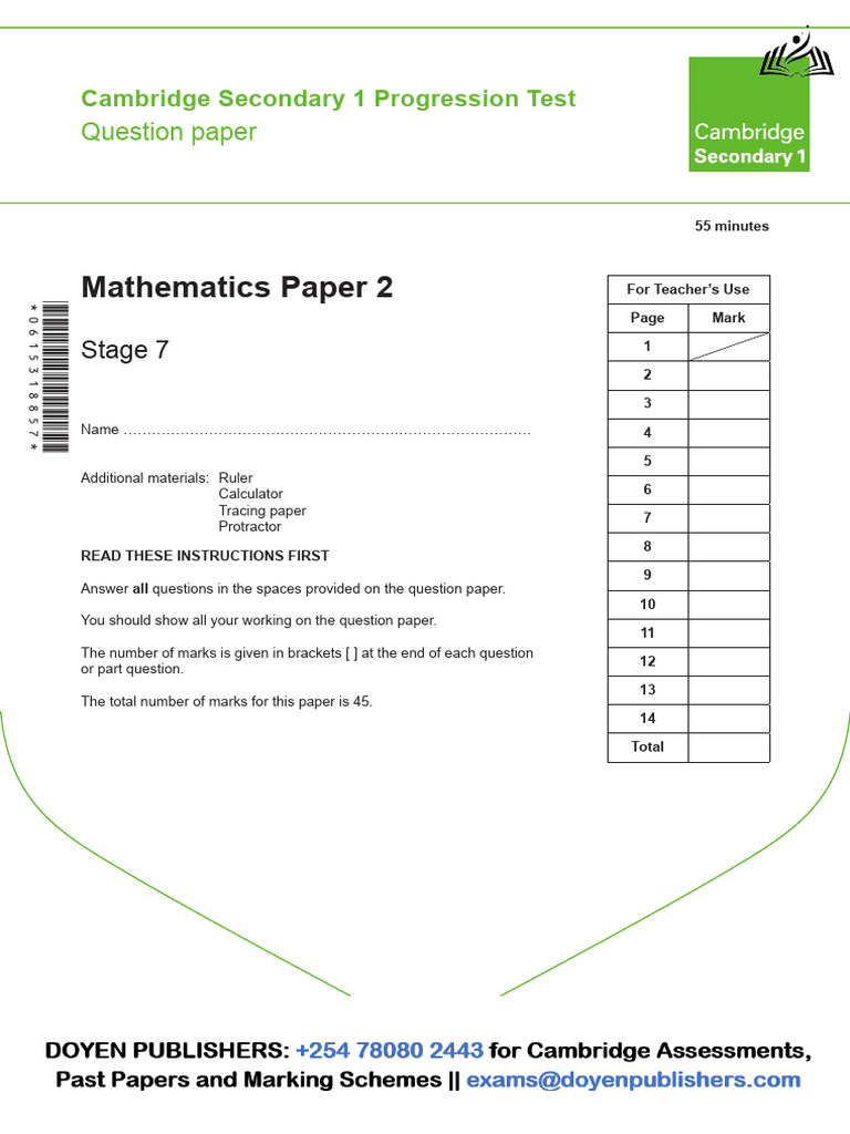 Grade 7 Maths Past Paper with Answers | PDF | Ratio