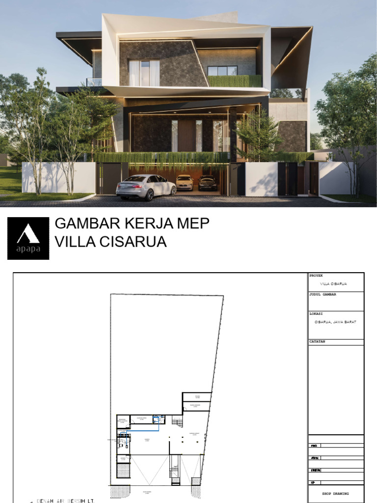 Gambar Kerja MEP Villa Cisarua | PDF