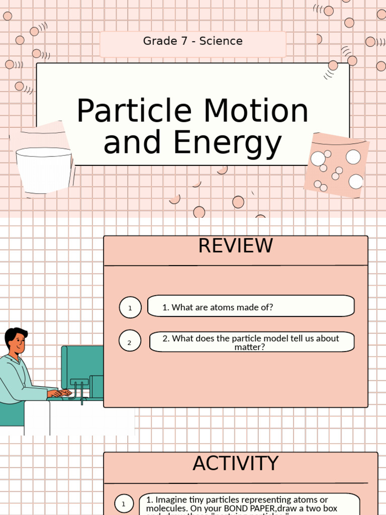 Particle Motion and Energy Quiz Presentation in Light Pink White Lined ...