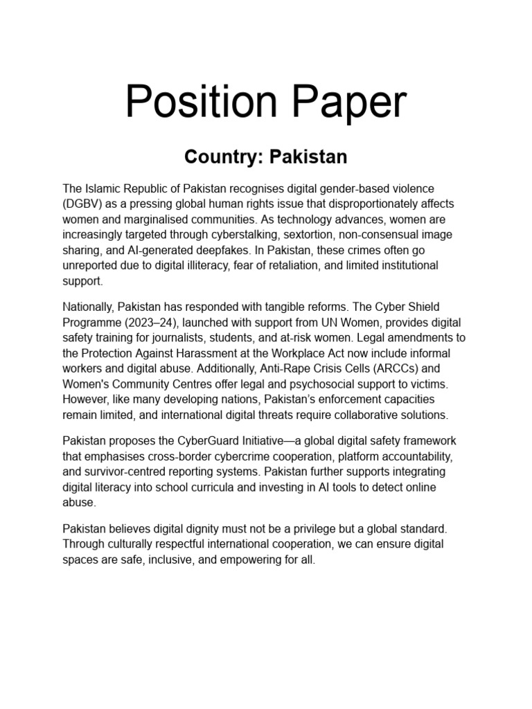 Position Paper | PDF