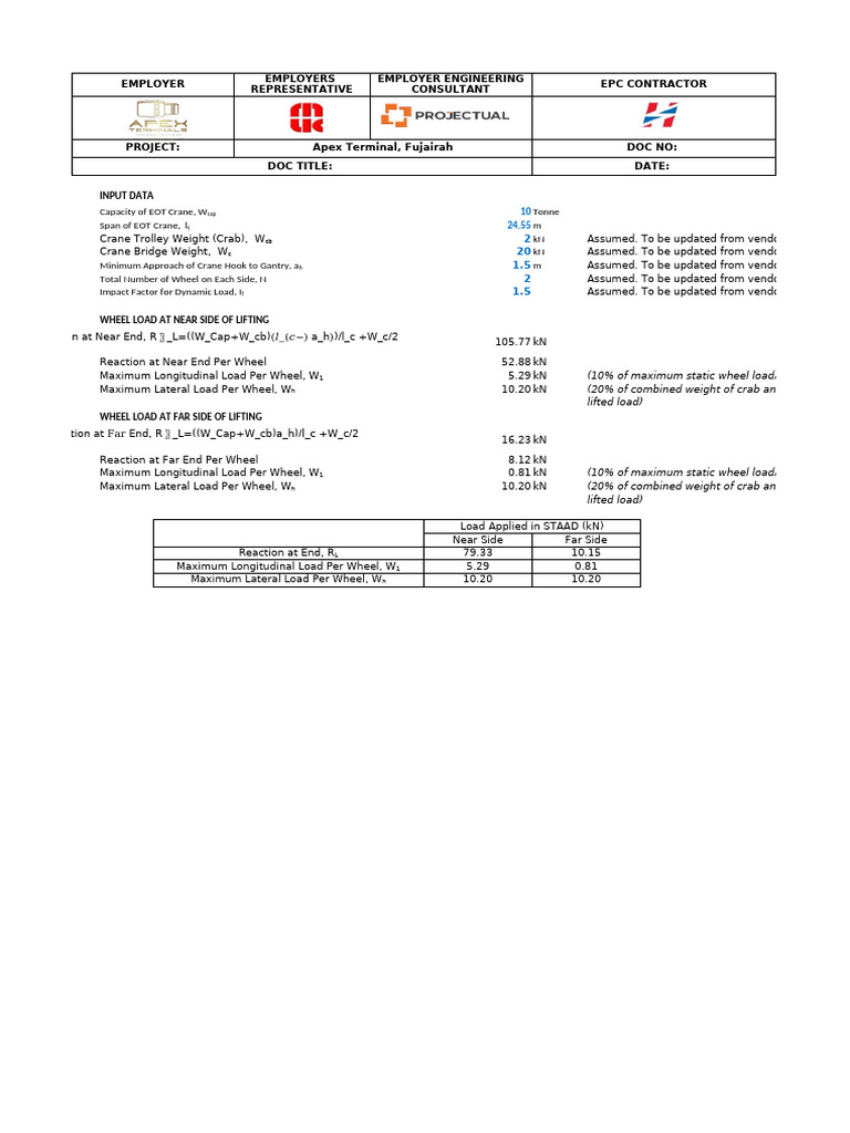 Crane Load Calculation - 07 - 07 - 25 1 | PDF | Crane (Machine) | Transport Infrastructure