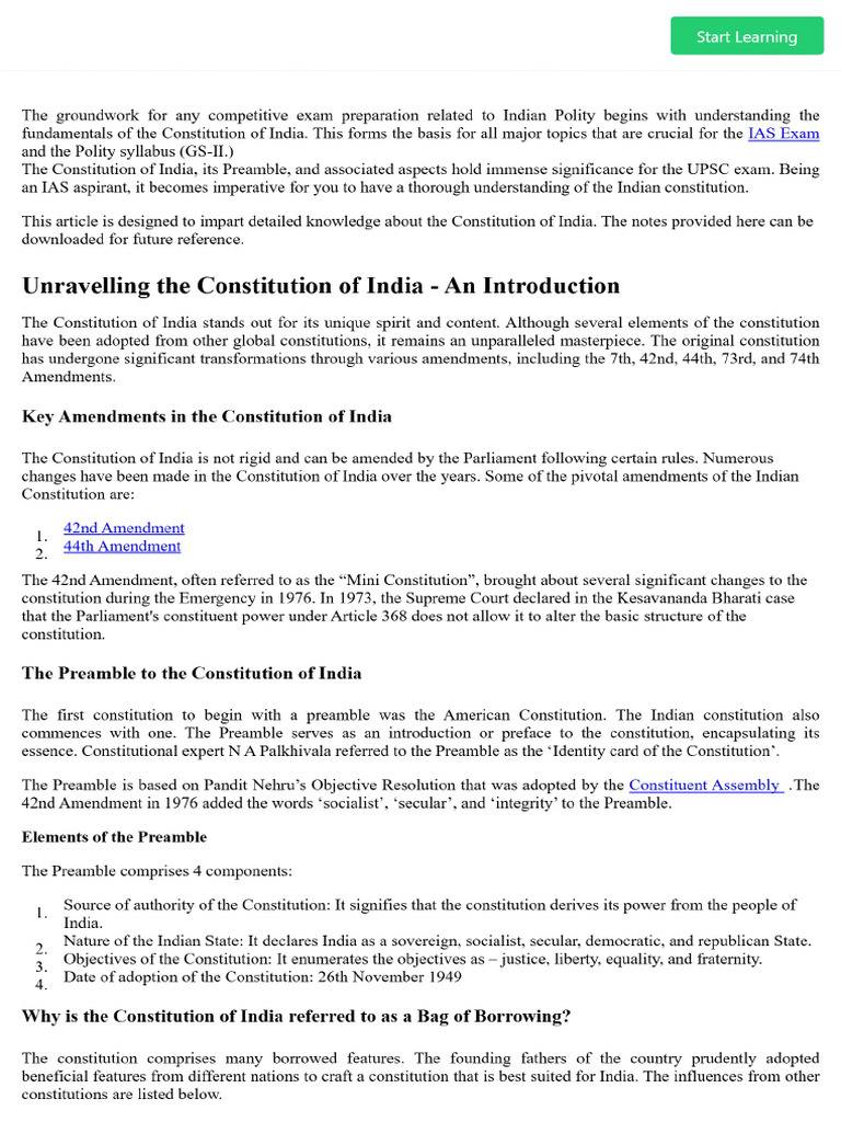 Constitution of India | PDF
