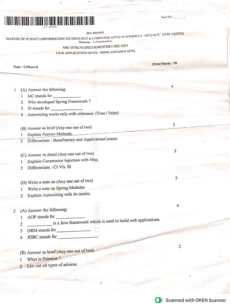 Advance Java Msc Sem 1 Pdf