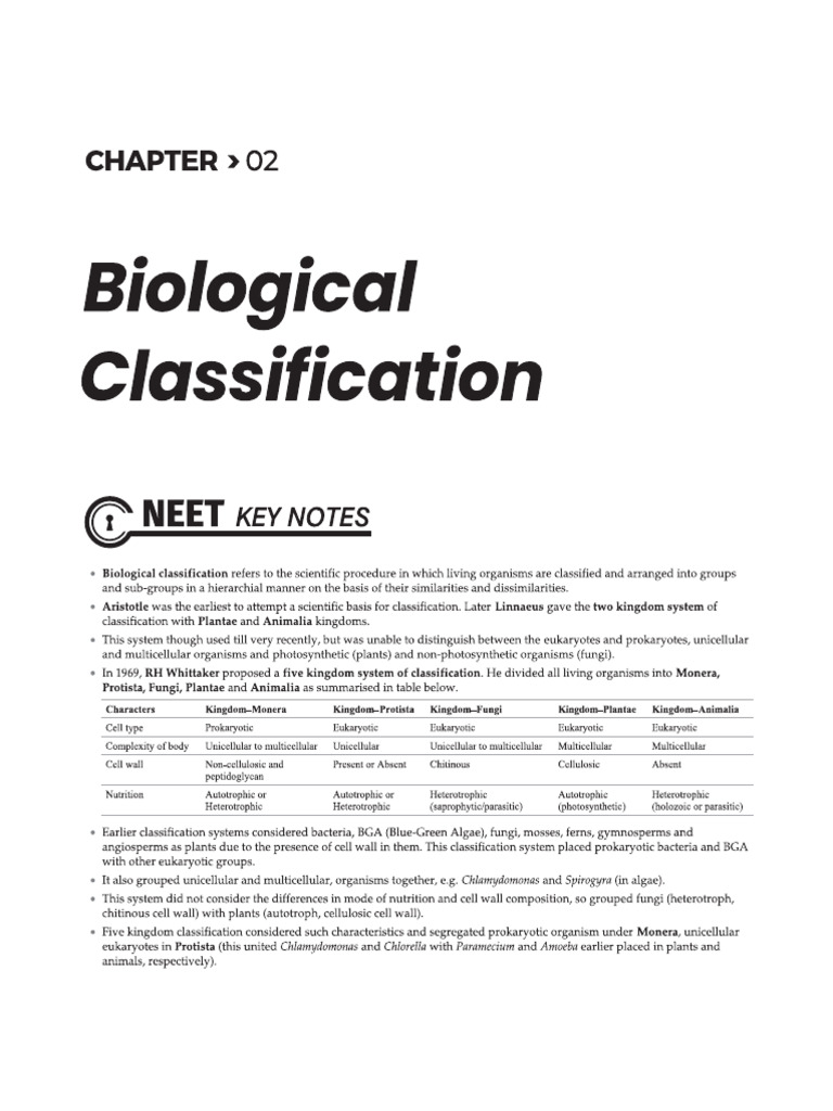 Chapter 2 Biological Classification | PDF