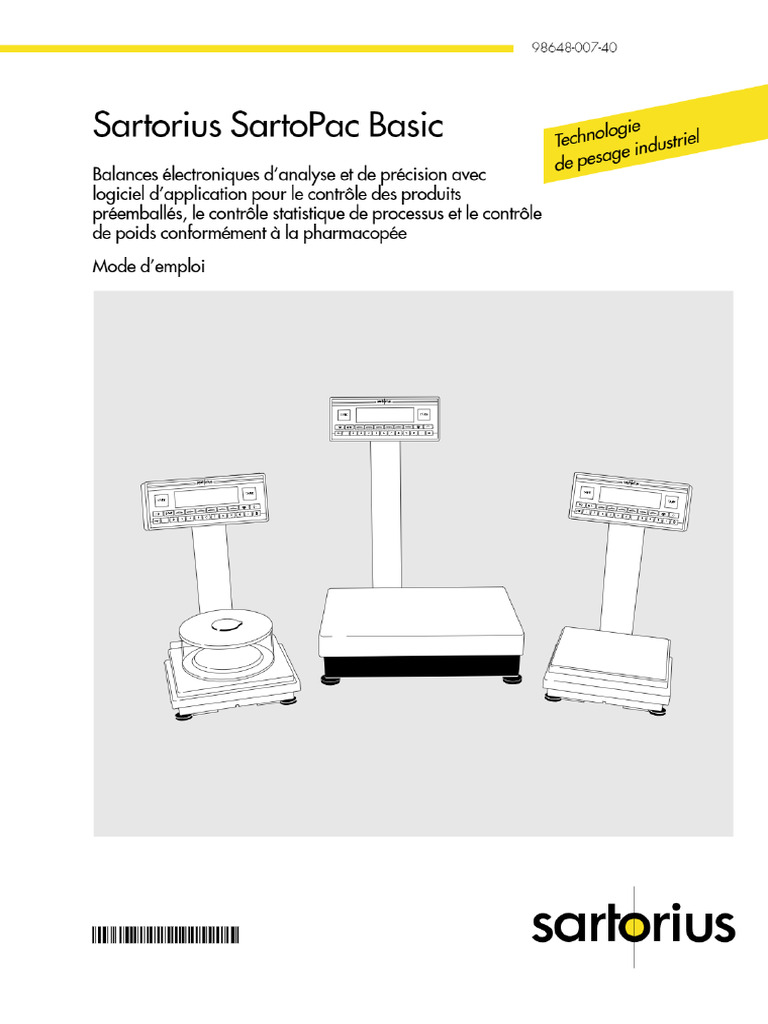 Manual Sartorius SartoPac Basic | PDF