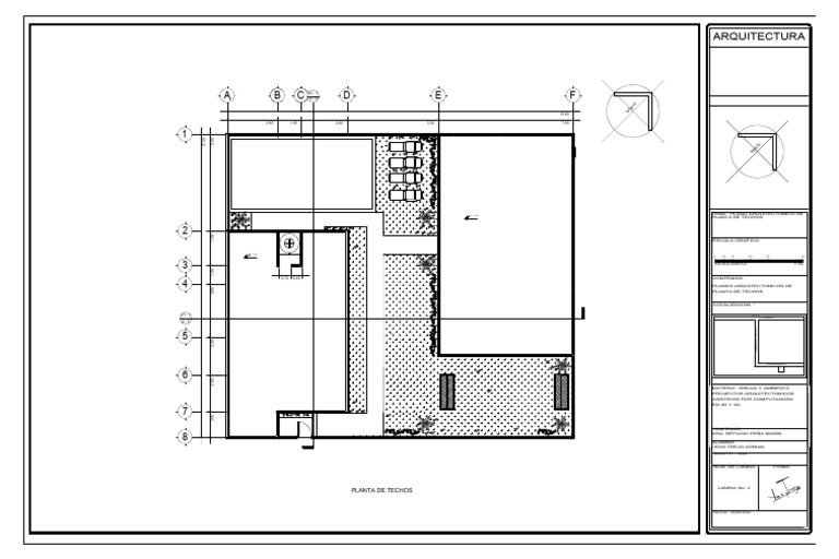 Planta Arquitectónica de Techos Planos | PDF