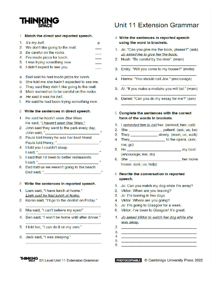 B1 Unit 11 Grammar and Vocabulary Revision | PDF