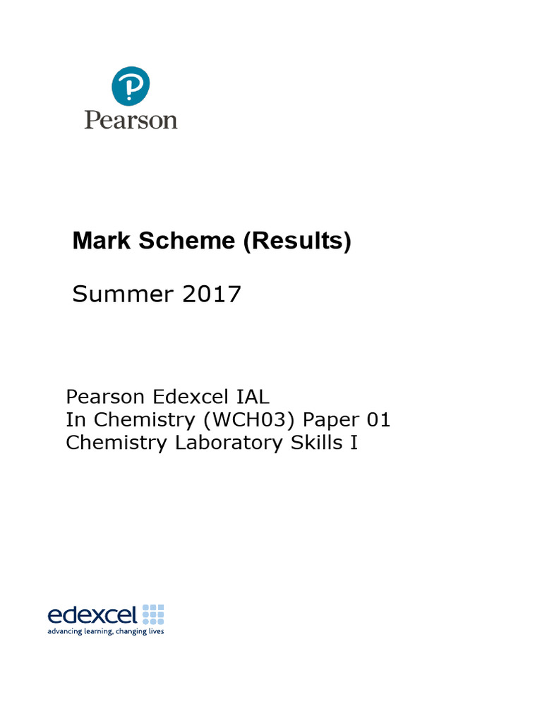 Open Markscheme Unit3 (WCH03) June2017 | PDF | Distillation | Chemistry