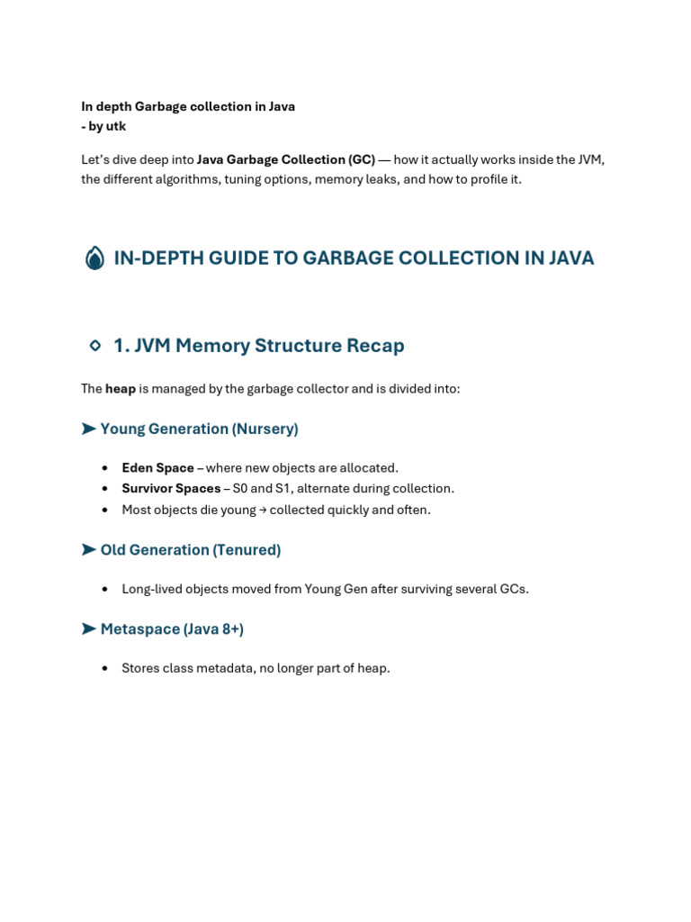 In Depth GC in Java | PDF