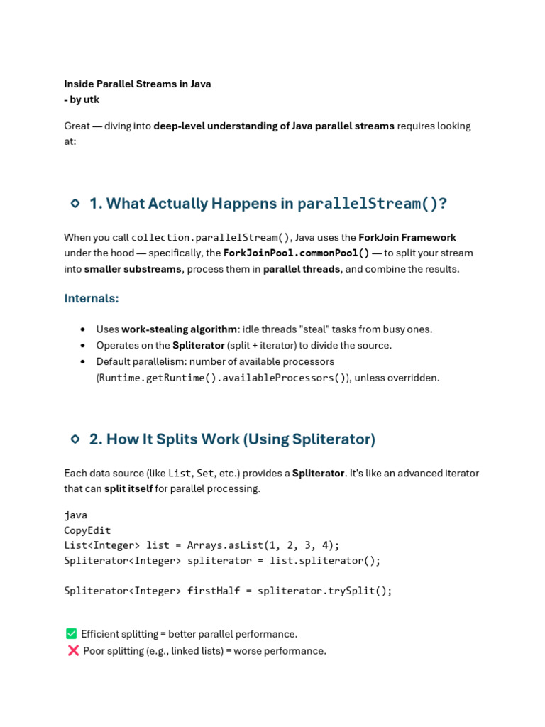 Depth of Parallel Stream in Java | PDF | Parallel Computing | Java (Programming Language)