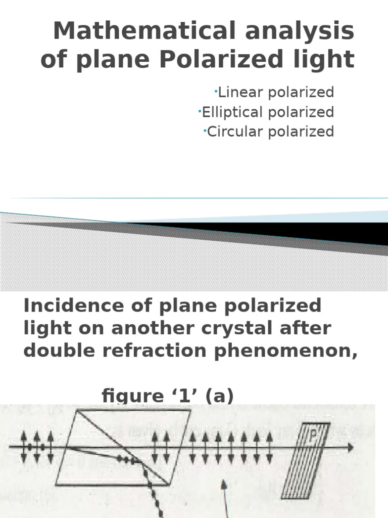 Analysis of Polarized Light Types | PDF