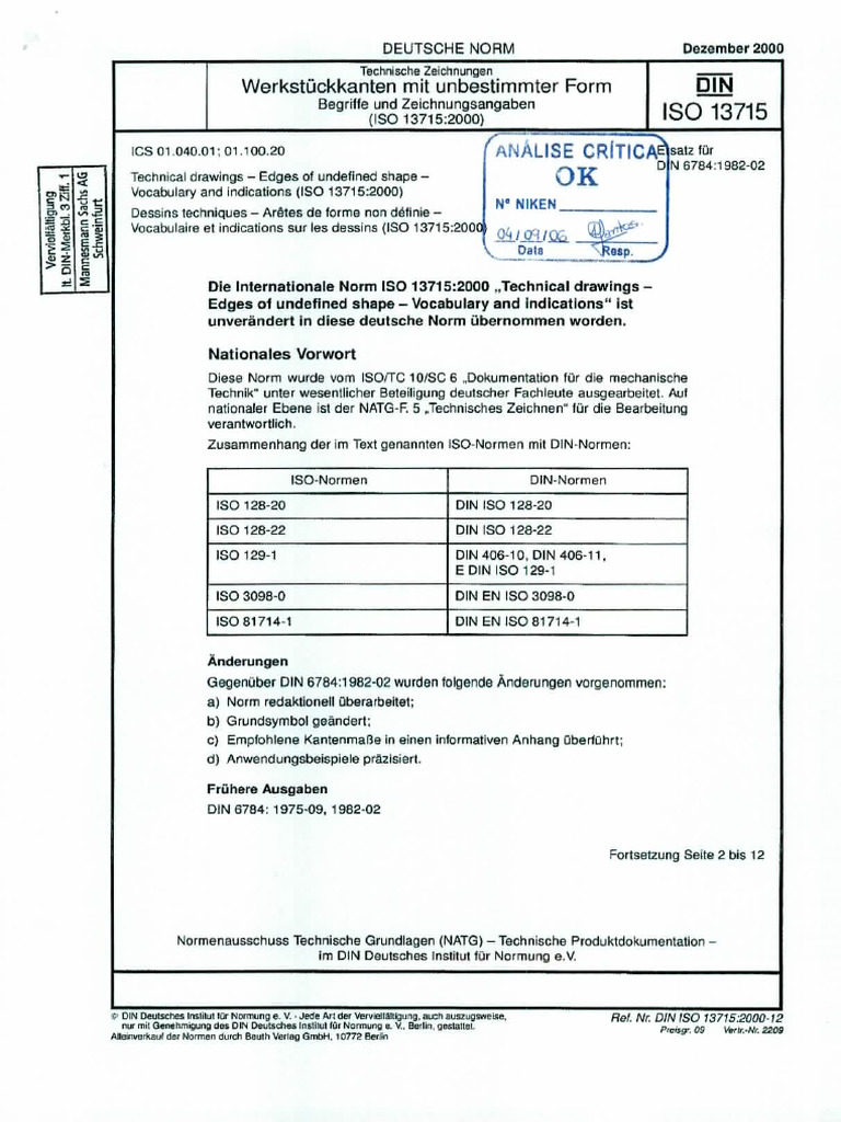 Din Iso 13715 | PDF