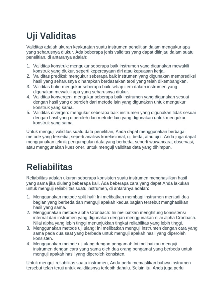 Uji Validitas | PDF