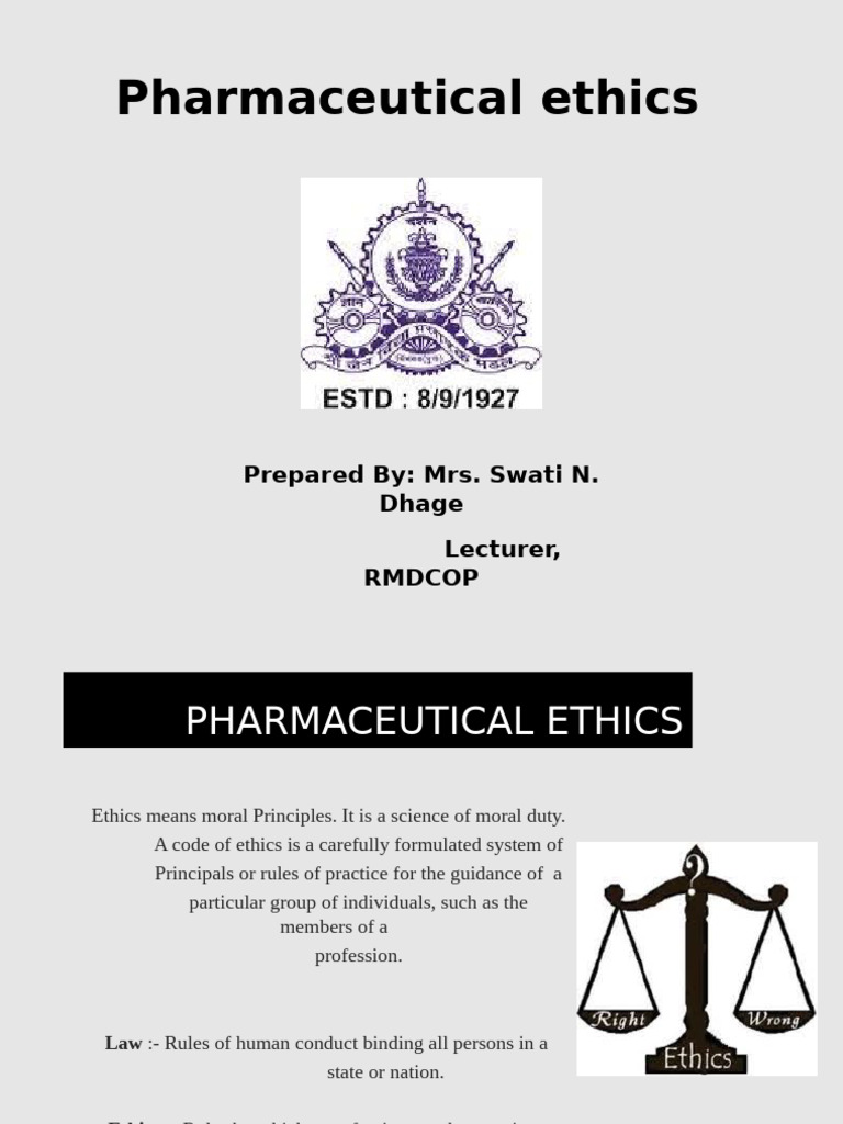 11 Code of Pharmaceutical Ethics | PDF | Pharmacy | Medical Prescription