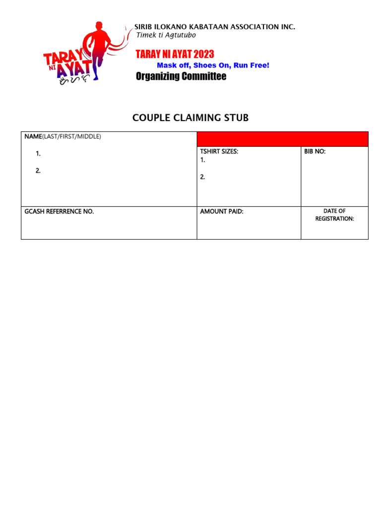Claiming Stub For Couple | PDF