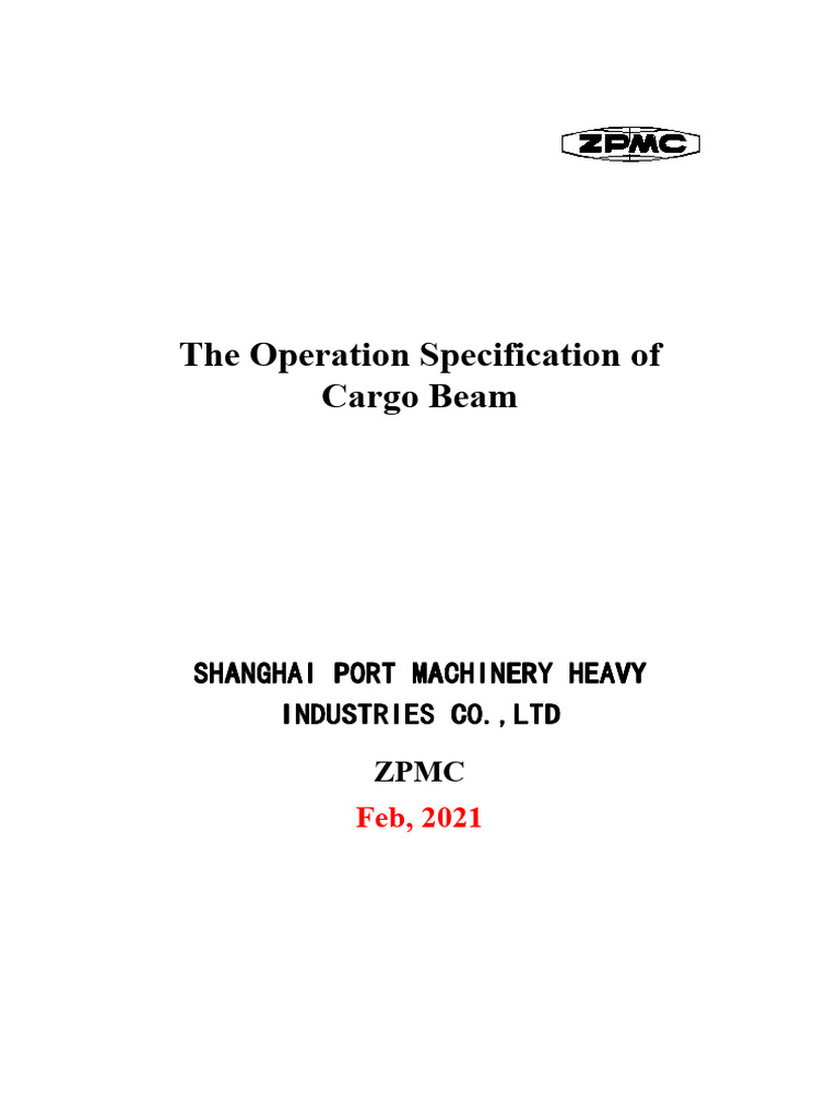 Cargo Beam Operation Specifications | PDF