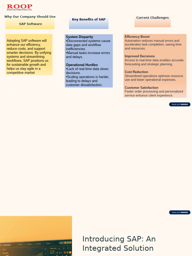 Why Our Company Should Use SAP Software | PDF | Automation | Analytics