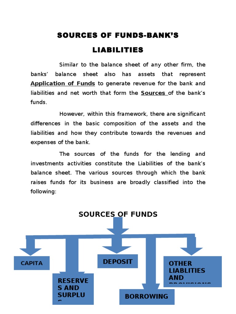 6.sources of Funds | PDF | Deposit Account | Saving