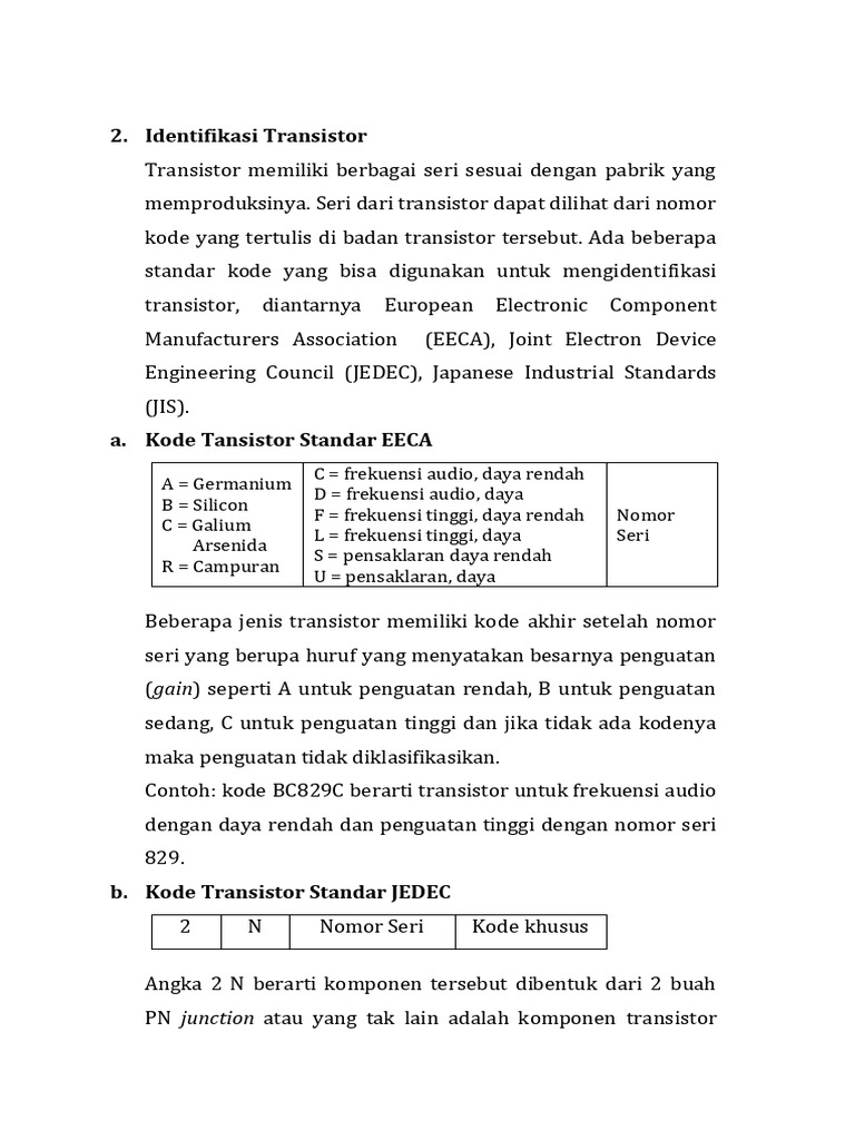 Karakteristik Transistor BC 547 sebagai Saklar | PDF
