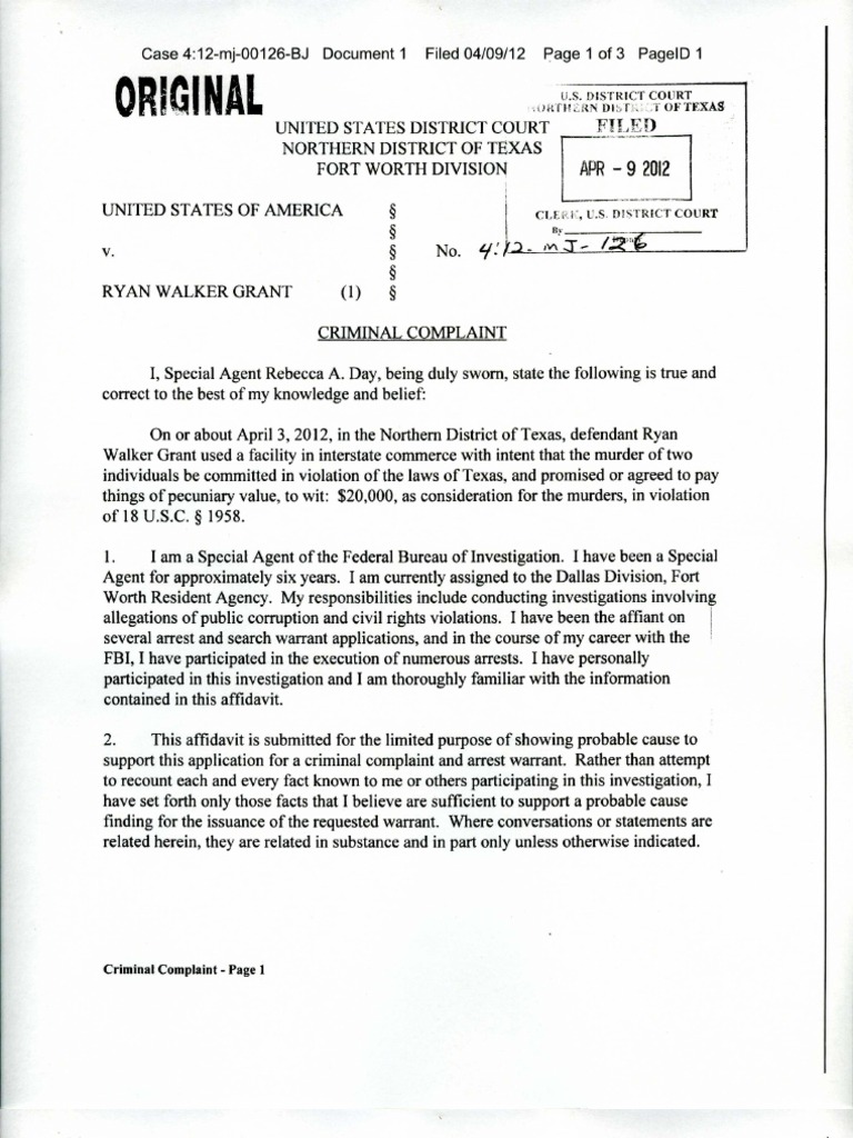 FBI Criminal Complaint | PDF