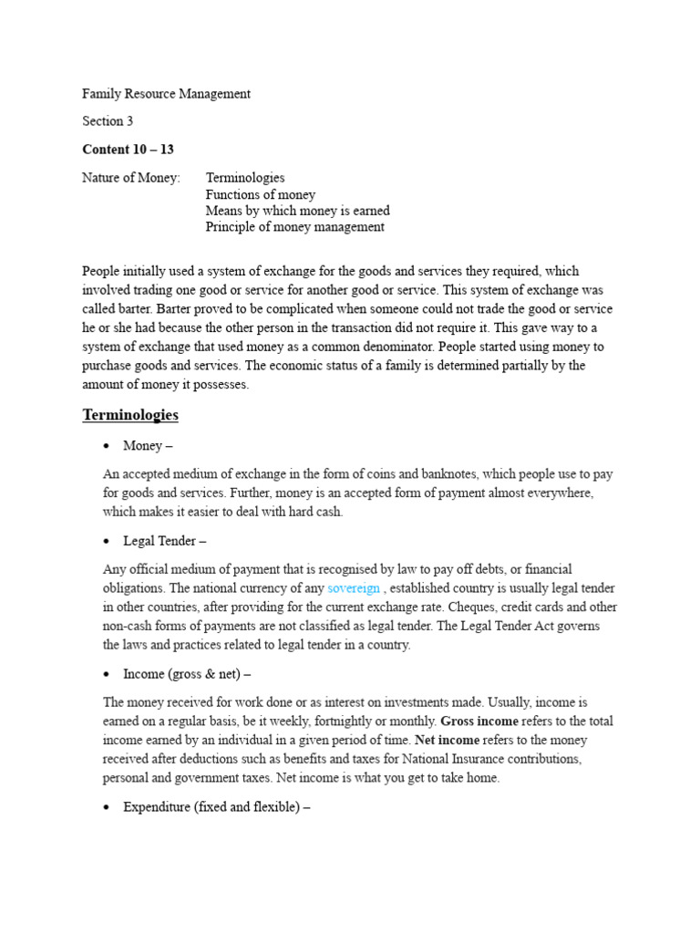 Understanding Money Management Basics | PDF | Expense | Money