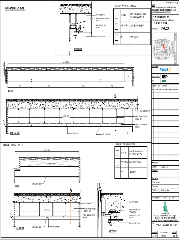 Wlm-039 Typical Laminate Ceiling (2 Type) - 4th Floor | PDF | Building ...