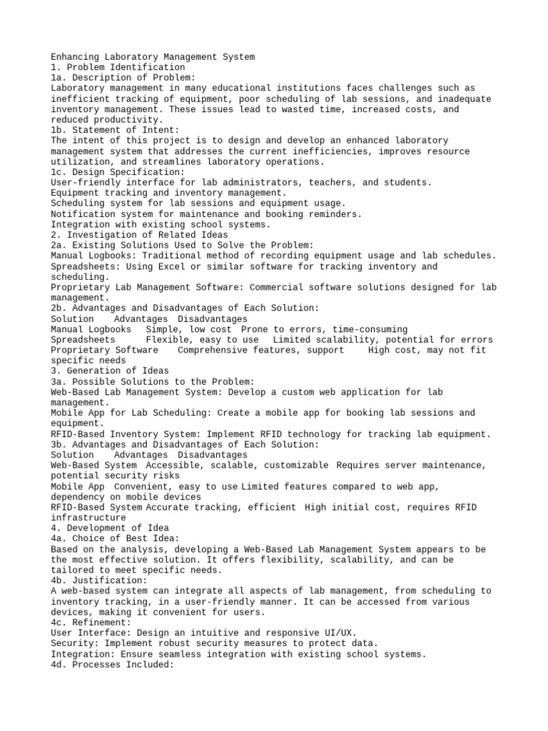 Enhancing Laboratory Management Sys | PDF | Usability | Web Application